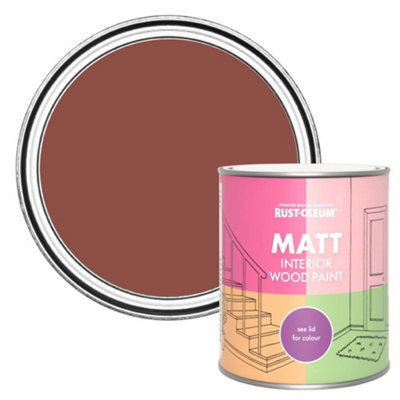 Rust-Oleum Fire Brick Matt Interior Wood Paint 750ml