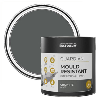 Rust-Oleum Graphite Guardian Mould Resistant Wall Paint 2.5L