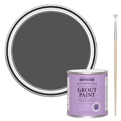 Rust-Oleum Graphite Kitchen Grout Paint 250ml | DIY at B&Q