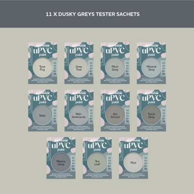 Rust-Oleum Grey Matt uPVC Paint Tester Samples - 10ml | DIY at B&Q