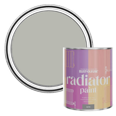 Rust-Oleum Grey Tree Satin Radiator Paint 750ml | DIY at B&Q