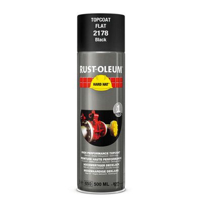 RUST-OLEUM HARD HAT Topcoat Flat Black Matt 2178 6-PACK