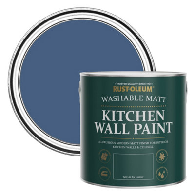 Rust-Oleum Ink Blue Matt Kitchen Wall Paint 2.5l | DIY at B&Q