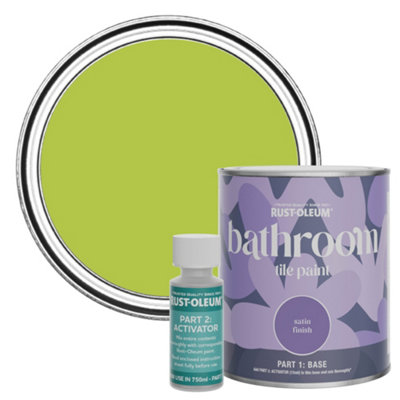 Rust-Oleum Key Lime Satin Bathroom Tile Paint 750ml