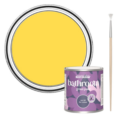 Rust-Oleum Lemon Sorbet Bathroom Grout Paint 250ml | DIY at B&Q