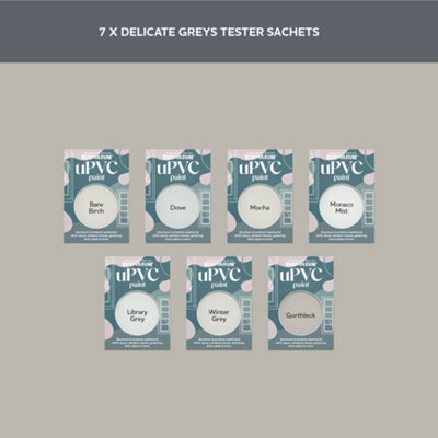 Rust-Oleum Light Grey Gloss uPVC Paint Tester Samples - 10ml | DIY at B&Q