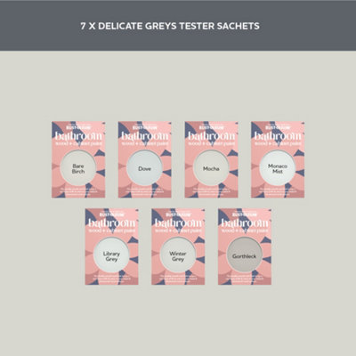 Rust-Oleum Light Grey Matt Bathroom Wood & Cabinet Paint Tester Samples ...