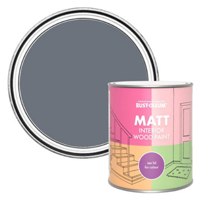Rust-Oleum Marine Grey Matt Interior Wood Paint 750ml