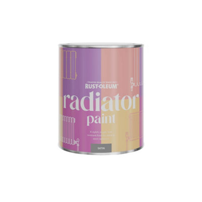 Rust-Oleum Mineral Grey Satin Radiator Paint 750ml