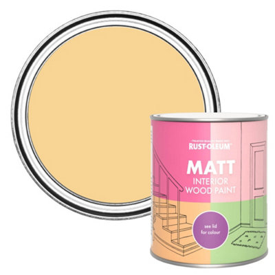 Rust-Oleum Mustard Matt Interior Wood Paint 750ml
