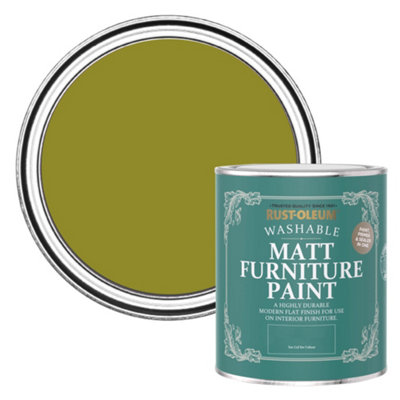 Rust-Oleum Pickled Olive Matt Furniture Paint 750ml | DIY at B&Q