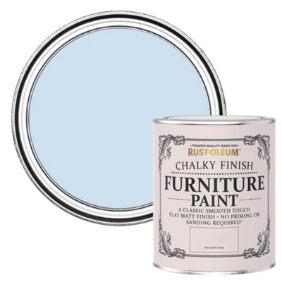 Rust-Oleum Powder Blue Chalky Furniture Paint 750ml | DIY at B&Q