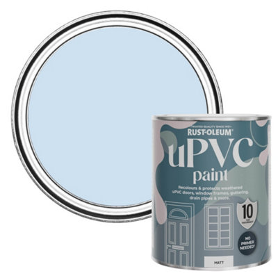 Rust-Oleum Powder Blue Matt UPVC Paint 750ml | DIY at B&Q