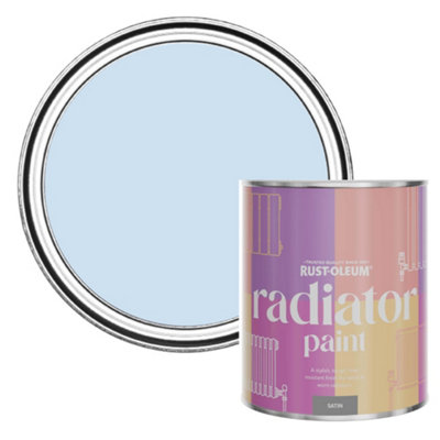 Rust-Oleum Powder Blue Satin Radiator Paint 750ml | DIY at B&Q