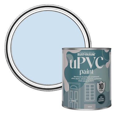 Rust-Oleum Powder Blue Satin UPVC Paint 750ml | DIY at B&Q