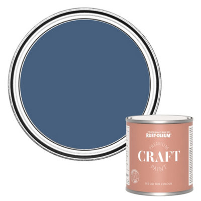 Rust-Oleum Premium Craft Paint - Ink Blue 250ml | DIY at B&Q
