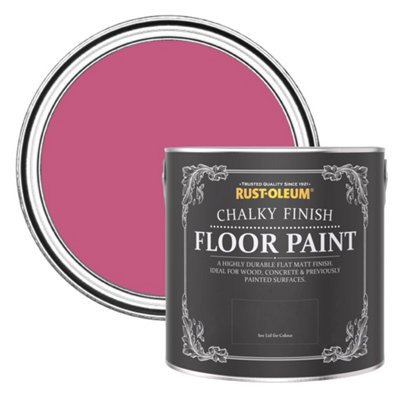 Rust-Oleum Raspberry Ripple Chalky Finish Floor Paint 2.5L | DIY at B&Q