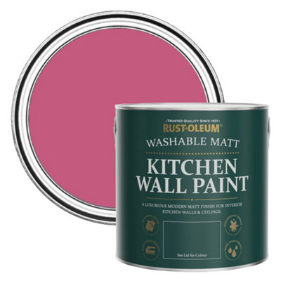 Rust-Oleum Raspberry Ripple Matt Kitchen Wall Paint 2.5l | DIY at B&Q