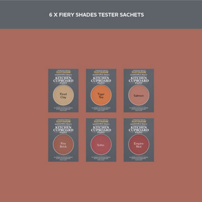 Buy Rust-Oleum Red Matt Kitchen Cupboard Paint Tester Samples - 10ml ...