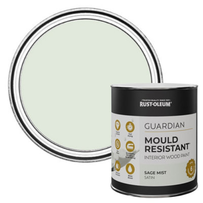 Rust-Oleum Sage Mist Guardian Satin Mould Resistant Interior Wood Paint ...
