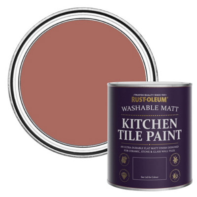 Rust-Oleum Salmon Matt Kitchen Tile Paint 750ml | DIY at B&Q