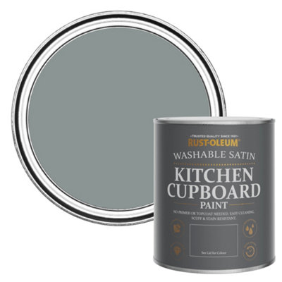 Rust Oleum Slate Satin Kitchen Cupboard Paint 750ml