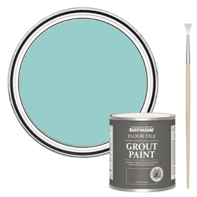 Rust-Oleum Teal Floor Grout Paint 250ml | DIY at B&Q