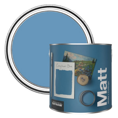 Rust-Oleum Washable Matt Wall Paint - Cornflower Blue 2.5L