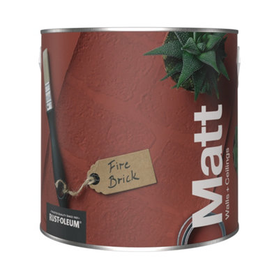 Rust-Oleum Washable Matt Wall Paint - Fire Brick 2.5L
