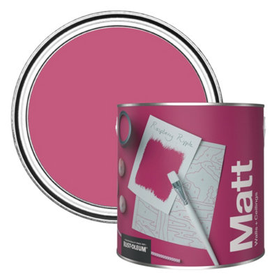Rust-Oleum Washable Matt Wall Paint - Raspberry Ripple 2.5L