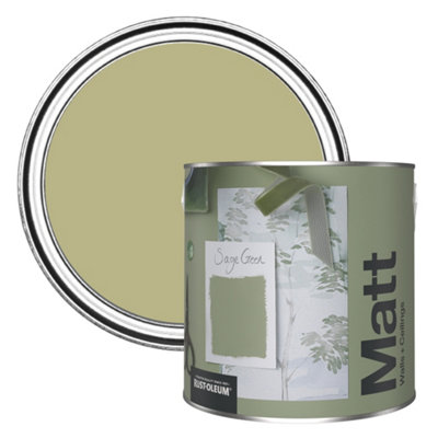 Rust-Oleum Washable Matt Wall Paint - Sage Green 2.5L