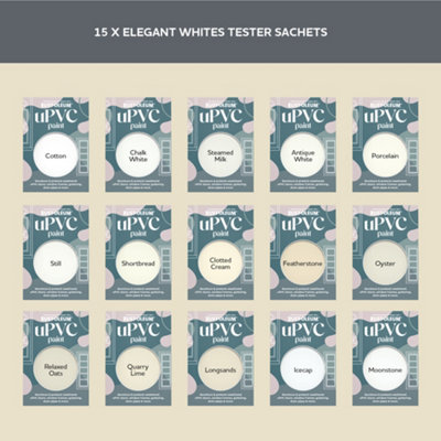 Buy Rust-Oleum White Satin uPVC Paint Tester Samples - 10ml | DIY at B&Q