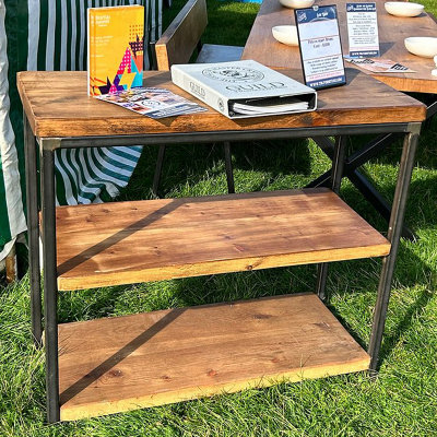 Rustic and Industrial Handmade Side Unit - 100(W)x40(D)x90(H)cm | DIY ...