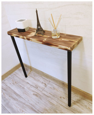 Rustic Console Table Radiator 145mm Square Frame 45cm Burnt Length of 110cm