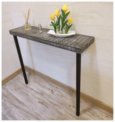 Rustic Console Table Radiator 225mm Square Frame 45cm Monochrome Length ...