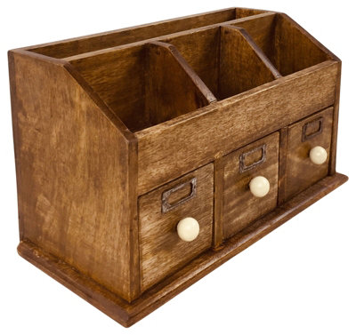 Rustic Desktop Organiser With