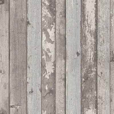 Rustic Distressed Elm Wood Plank Effect Light Dark Grey Realistic ...