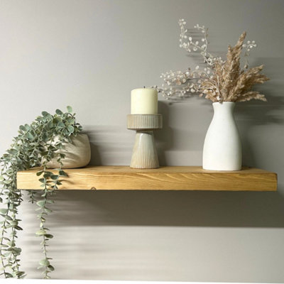 Rustic Floating Shelf - 60cm x 20cm | DIY at B&Q