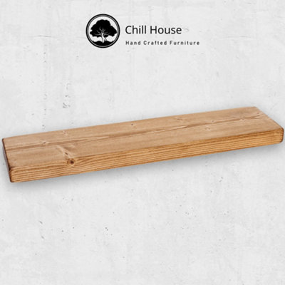 Rustic Floating Shelf made from Solid Wood, Scaffold Board, Chunky Old ...