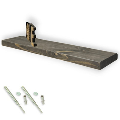 Rustic Floating Shelf - Wall-Mounted Storage Unit for Kitchen Decor ...