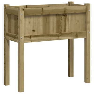 Rustic Garden Planter with Legs 70x31x70 cm Impregnated Wood Pine