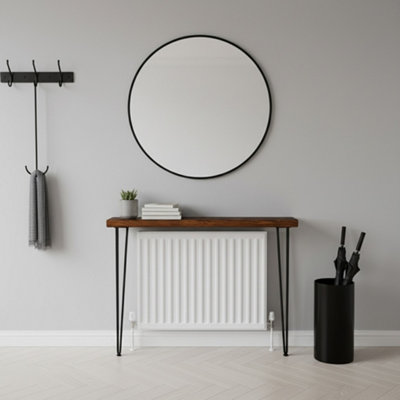 Rustic Handmade Console Table, Wall Mounted, 60cm x 22.5cm , Walnut, 71 ...