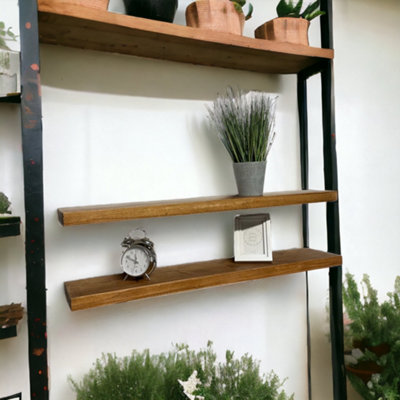 Rustic Handmade Floating Shelf - Wall-Mounted Storage Unit with ...