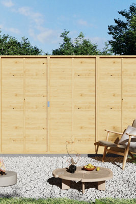 Rustic Interwoven Wooden Fence Panel for Outdoor Living Areas 1.8m x 1.8m