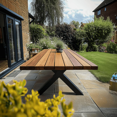 Rustic Iroko Outdoor Garden Table