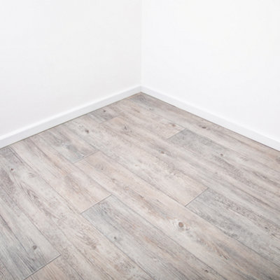 Rustic Oak Plank Style Soft Lino Flooring 4m Width Sheet Vinyl R10 Slip ...