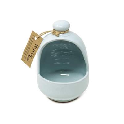 Rustic Pastel Fully Dipped Terracotta Kitchen Dining Salt Pig Blue (D) 11cm