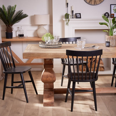 Rustic Reclaimed Elm Refectory Home Furniture Dining Table