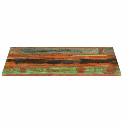 Rustic Rectangular Table Top 60x90 cm 15-16 mm Solid Reclaimed Wood