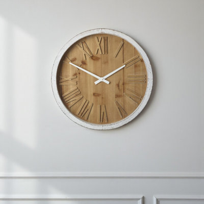 RUSTIC WOODEN EDGE HOME WALL CLOCK